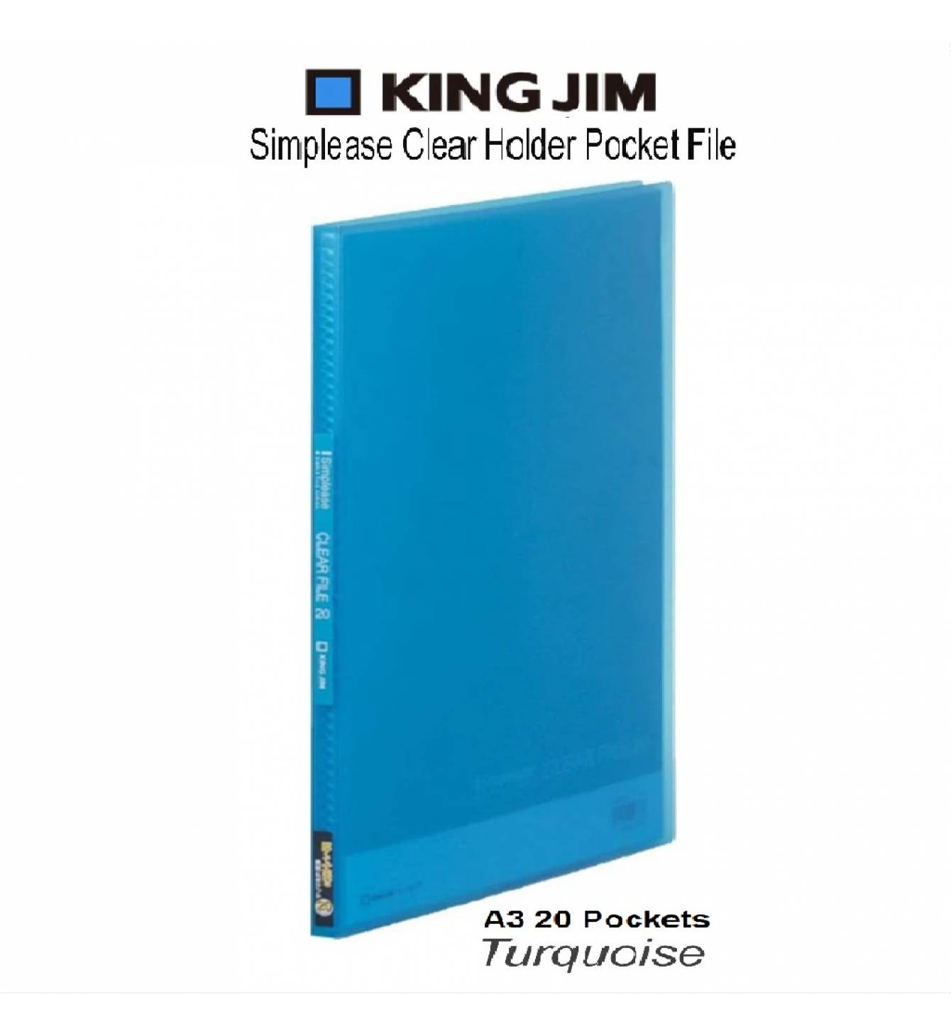 A3 Clear Holder File 20 pockets King Jim 186TSPGX.