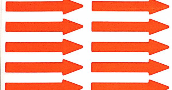 Arrow red labels. Small pack