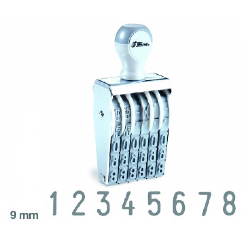 8 Digit Number stamp 9 mm,Shiny N18