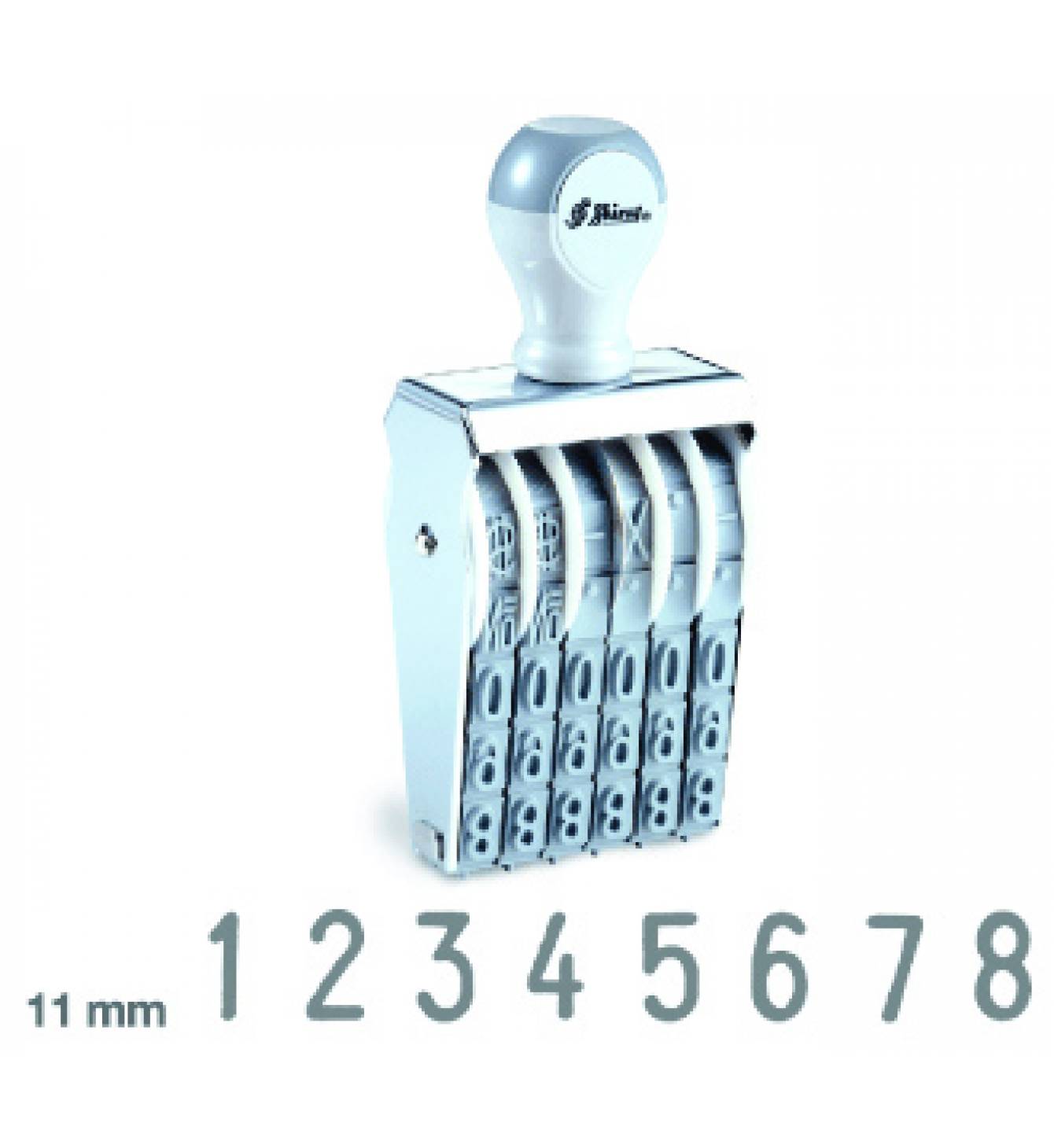 8 Digit Number stamp 7 mm,Shiny N28