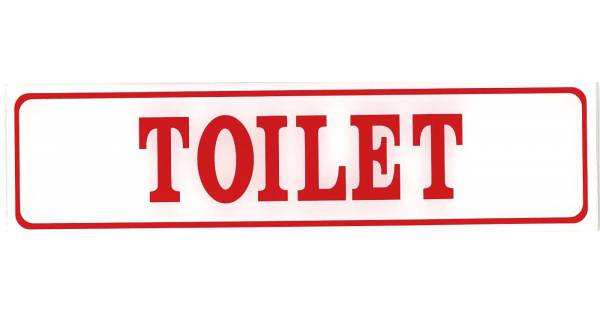TOILET Plastic Sign.D216